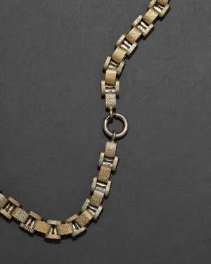 Alexis Bittar 1800s 14k Fill Venetian Box Chain Necklace