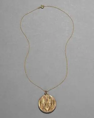 Alexis Bittar Antique Victorian 14k Fill Locket Pendant Necklace - Gold