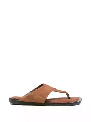 Ash Stud-embellished Thong Sandals - Brown