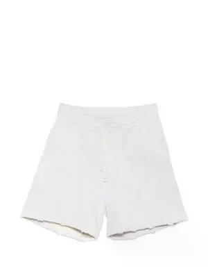 GOLDEN GOOSE Drawstring Frayed Shorts - Grey