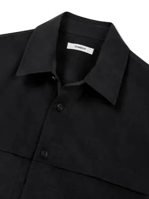 STUDIO TOMBOY Double-pocket Short-sleeve Shirt With Slub Texture