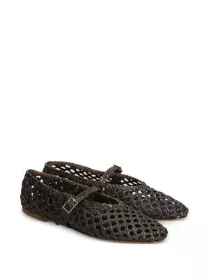 FABIO RUSCONI Francy Woven Leather Ballet Flats