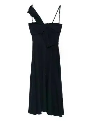 Viktor & Rolf Bow Draped Flared Midi Dress