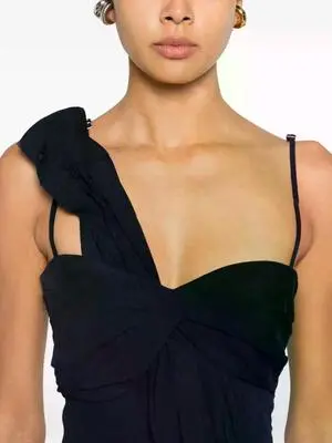 Viktor & Rolf Bow Draped Flared Midi Dress