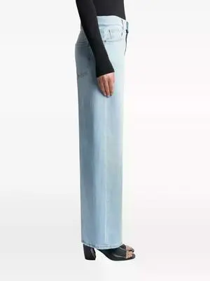PT TORINO Kendal Pressed-crease Wide-leg Jeans