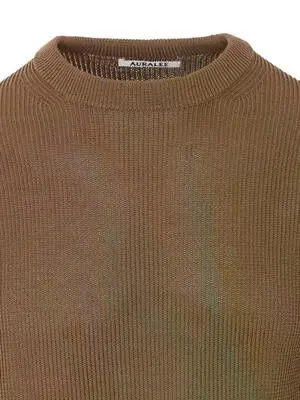 Auralee Ribbed-knit Cotton Sweater