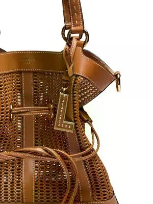 LANCEL Premier Flirt Perforated Bucket Bag - Brown