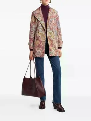 Etro Paisley Patterned Double-breasted Trench Coat