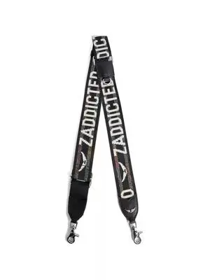 Zadig&Voltaire Glitter Intarsia Bag Strap - Black