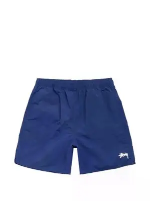 StÜssy Logo-print Swim Shorts - Blue