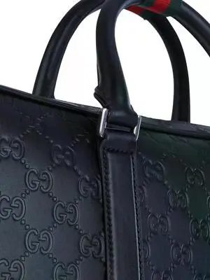 Gucci Gg Embossed Handle Briefcase