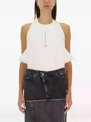 Alexander McQueen T-bar Ribbed Tank Top