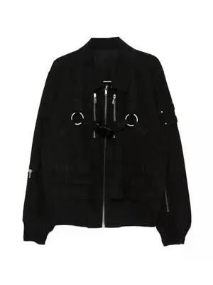 Rick Owens Harness Embellishment Zip-up Jacket