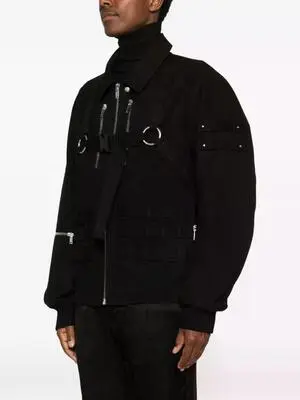 Rick Owens Harness Embellishment Zip-up Jacket