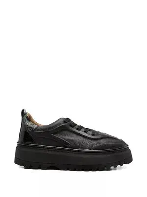 SERGIO MORETTI FIRENZE Pebbled Platform Sneakers