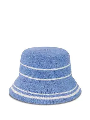Karl Lagerfeld Signature Striped Bucket Hat
