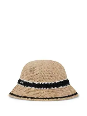 Karl Lagerfeld Signature Crochet Bucket Hat