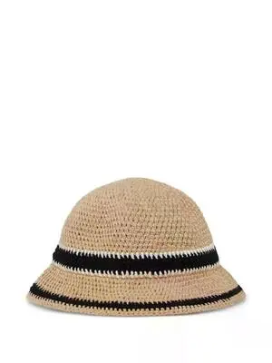Karl Lagerfeld Signature Crochet Bucket Hat