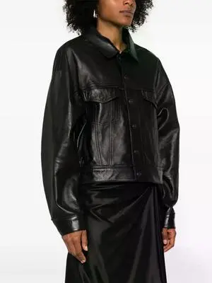 Balenciaga Leather Shirt Jacket