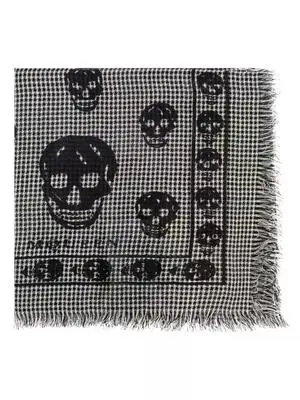 Alexander McQueen Skull-print Scarf - Grey