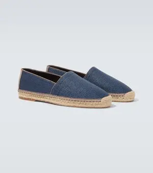 Brunello Cucinelli Suede-trimmed Canvas Espadrilles - Blue
