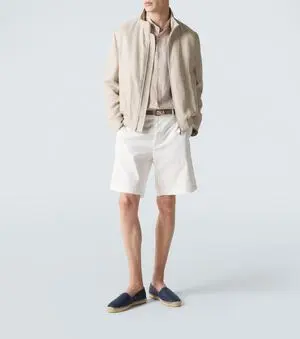 Brunello Cucinelli Suede-trimmed Canvas Espadrilles - Blue
