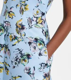 EMILIA WICKSTEAD Abella Floral Print Midi Dress - Blue
