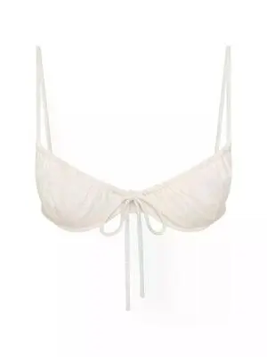 Faithfull The Brand Halo Broderie Anglaise Bikini Top - White