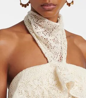 Isabel Marant Étoile Dunvel Crochet Halterneck Crop Top