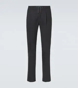 SLOWEAR Virgin Wool Tapered Trousers - Grey