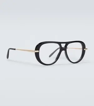 Loewe Logo Aviator Glasses - Black