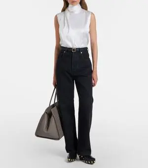 Bottega Veneta Barbara Medium Leather Top-handle Bag - Grey