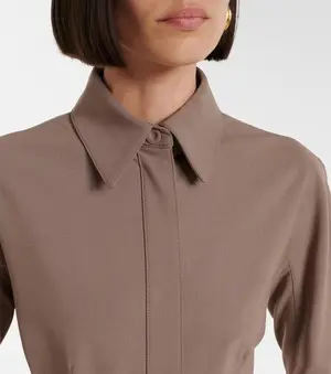 MUGLER Peplum Jacket - Brown