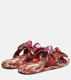Zimmermann Carousel Printed Espadrille Slides - Pink