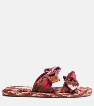 Zimmermann Carousel Printed Espadrille Slides - Pink