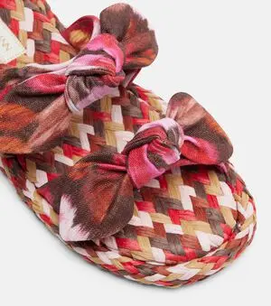 Zimmermann Carousel Printed Espadrille Slides - Pink