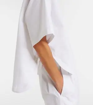 Victoria Beckham Oversized Cotton Shirt - White
