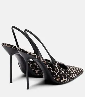 Paris Texas Lidia Leopard-print Slingback Pumps