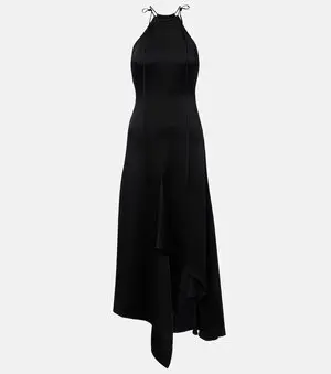 Victoria Beckham Victoria Beckham Asymmetrical Midi Dress Black