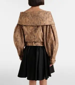 GANNI Printed Cotton-blend Jacket