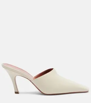 Amina Muaddi Jamie Leather Mules