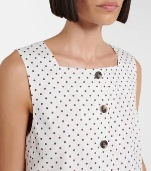 Posse Rio Polka-dot Crop Top - White