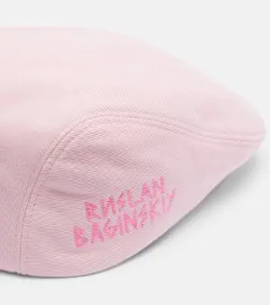 Ruslan Baginskiy Embroidered Newsboy Cap - Pink