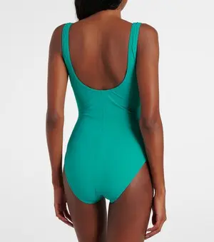 KARLA COLLETTO Draped One Piece Swimsuit - Blue
