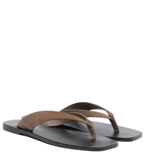 A.emery Kinto Suede Thong Sandals - Beige