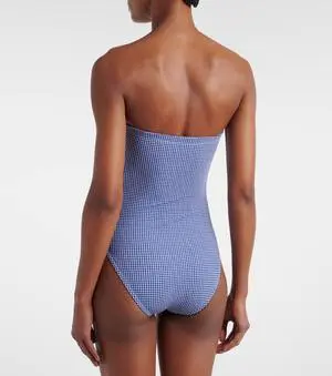 KARLA COLLETTO Bow-detail Gingham One-piece Swimsuit