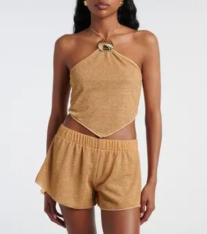 Oseree Lumière Halterneck Crop Top