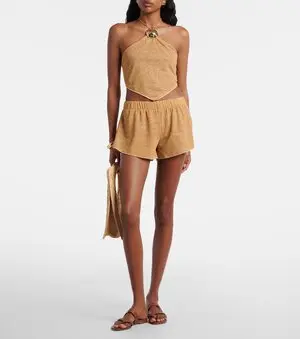 Oseree Lumière Halterneck Crop Top