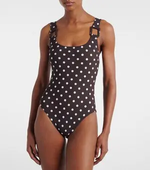 KARLA COLLETTO Polka-dot One-piece Swimsuit - Brown