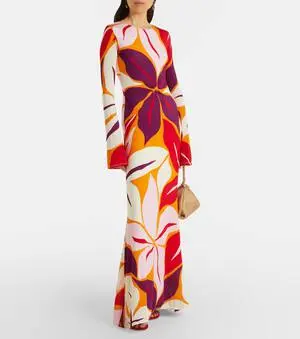 CALA DE LA CRUZ Amay Floral Jersey Maxi Dress - Multicoloured
